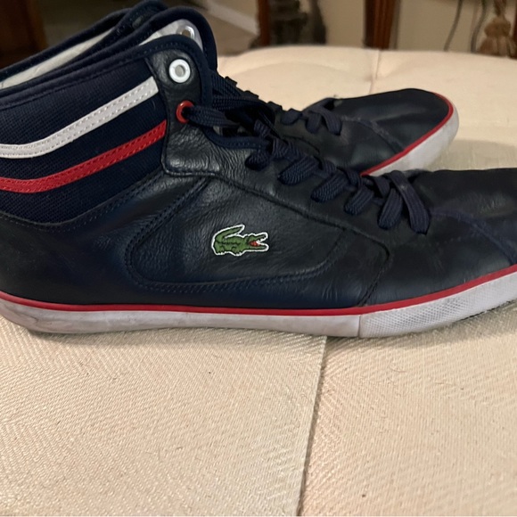 Lacoste | Shoes | Lacoste Navy High Top Sneaker | Poshmark